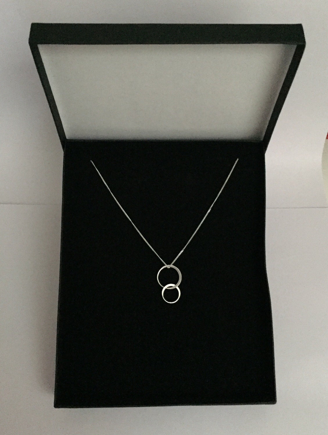 Interlocking Circle Necklace Linked Circle Pendant. Double - Etsy