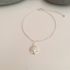 Sterling Silver Tree of Life Chain Bracelet. Delicate Tree of - Etsy