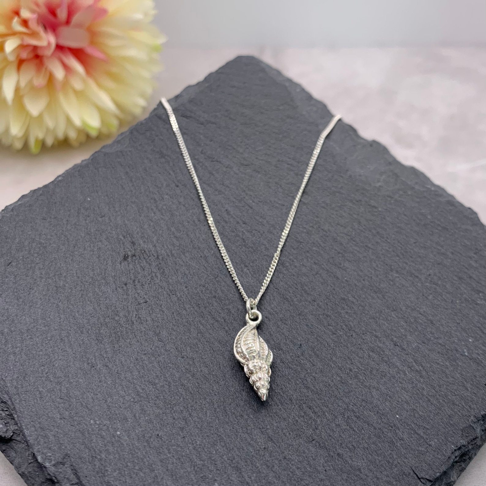 Sterling Silver Shell Necklace. Silver Shell Necklace. Shell - Etsy