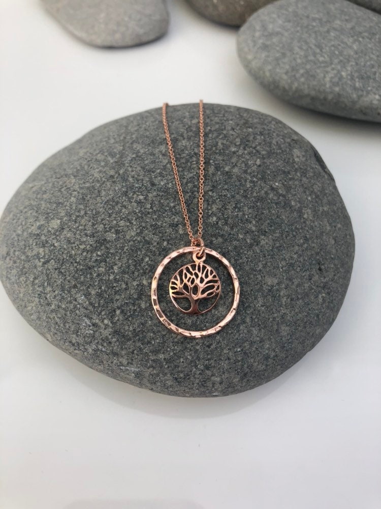 Rose Gold Tree of Life Necklace. Tree of Life Pendant. Rose | Etsy