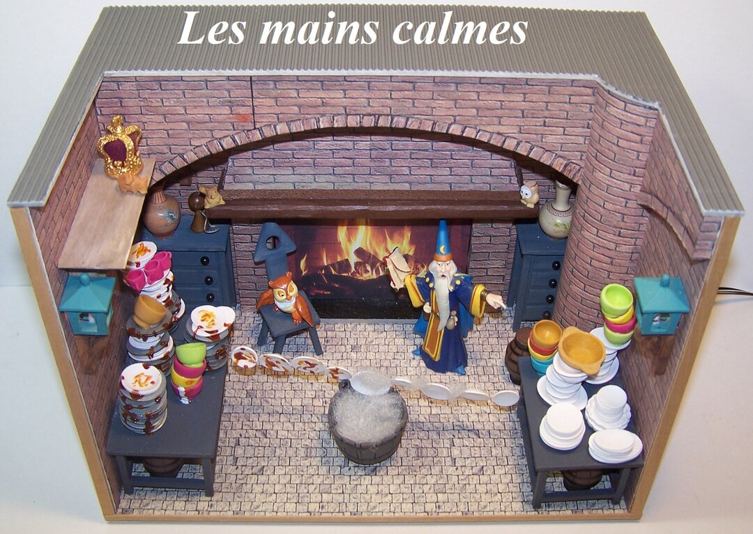 Merlin the Wizard. handmade mine. Diorama. Single Copy - Etsy