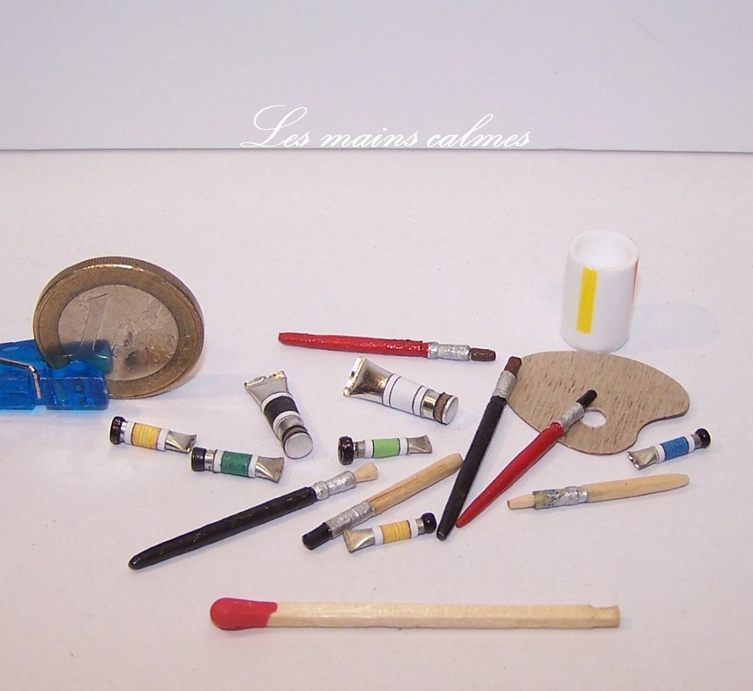 15 Piece Miniature Painting Supplies handmade mine - Etsy