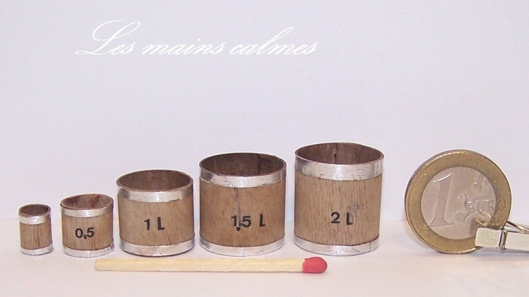 Medidas de granos. Juego de 5 medidas de grano en miniatura. - Etsy España