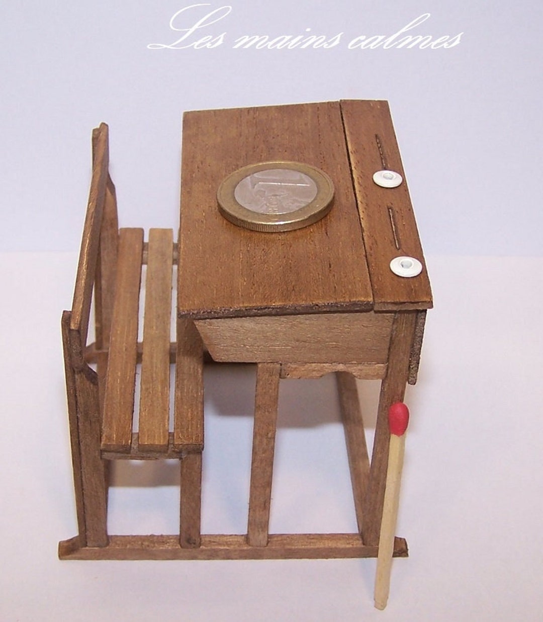 Double School Desk Miniature 10eme and 12eme - Etsy