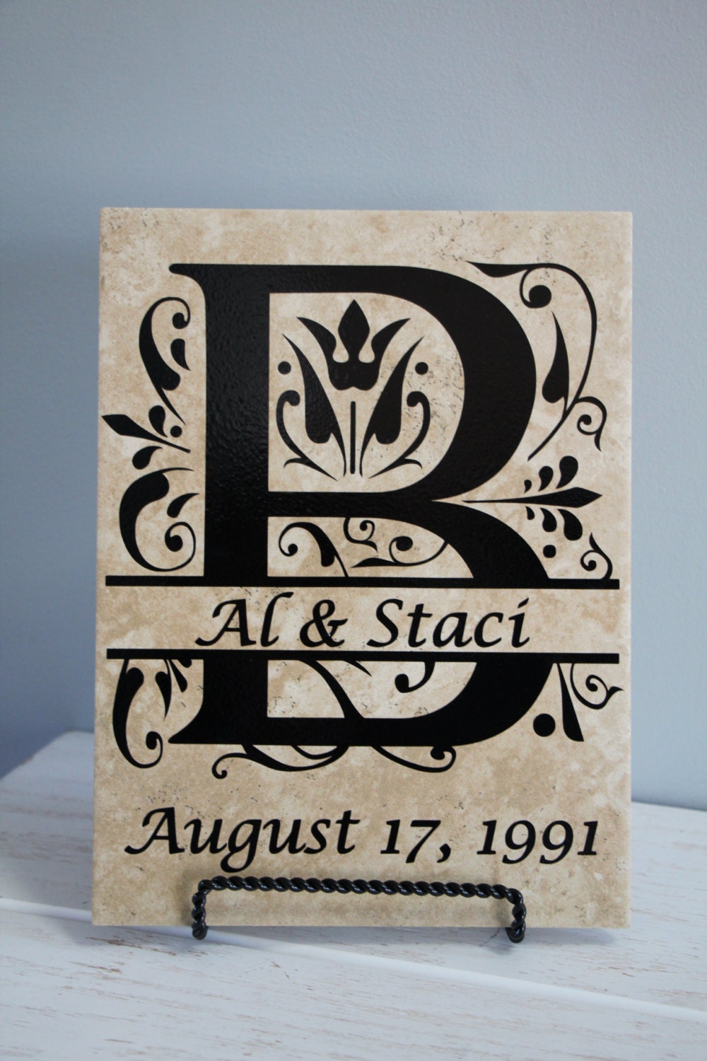 Last Name Initial Letter B Sign Last Name Established | Etsy