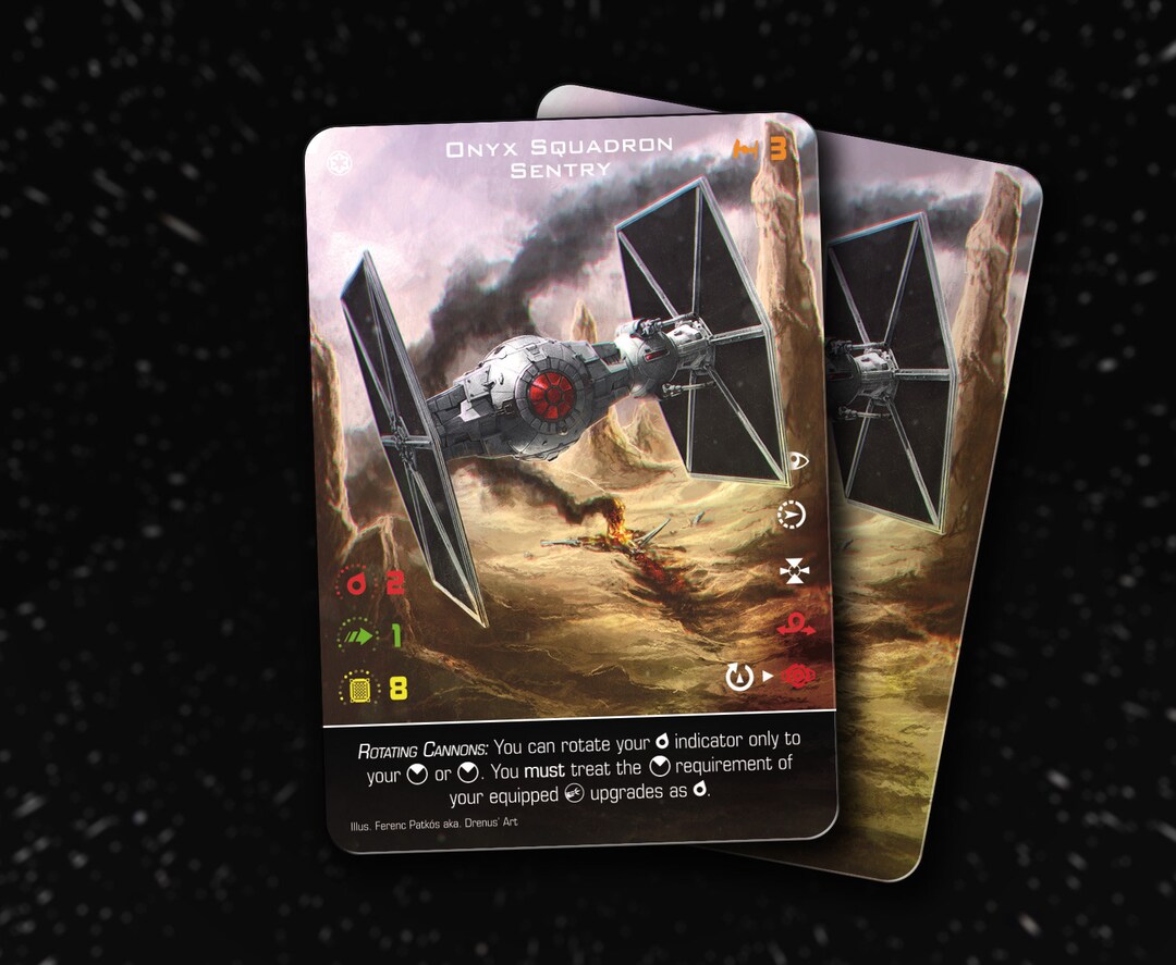 Onyx Squadron Sentry tie/rb Heavy X-wing Second Edition - Etsy