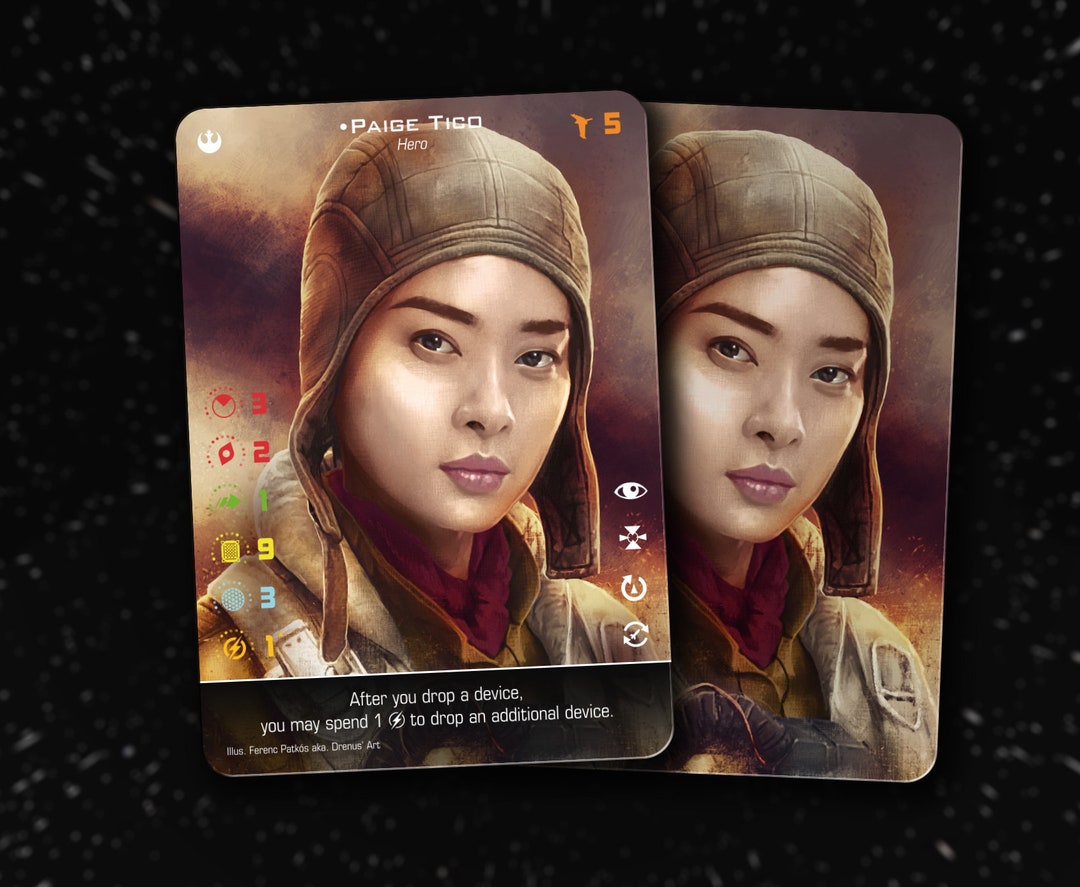 Paige Tico MG-100 Starfortress X-wing Second Edition Custom Alt Card - Etsy