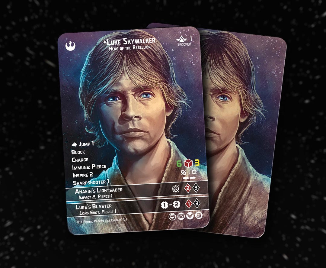 Luke Skywalker (hero of the Rebellion) - Legion 2.0 - Custom Alt Card ...