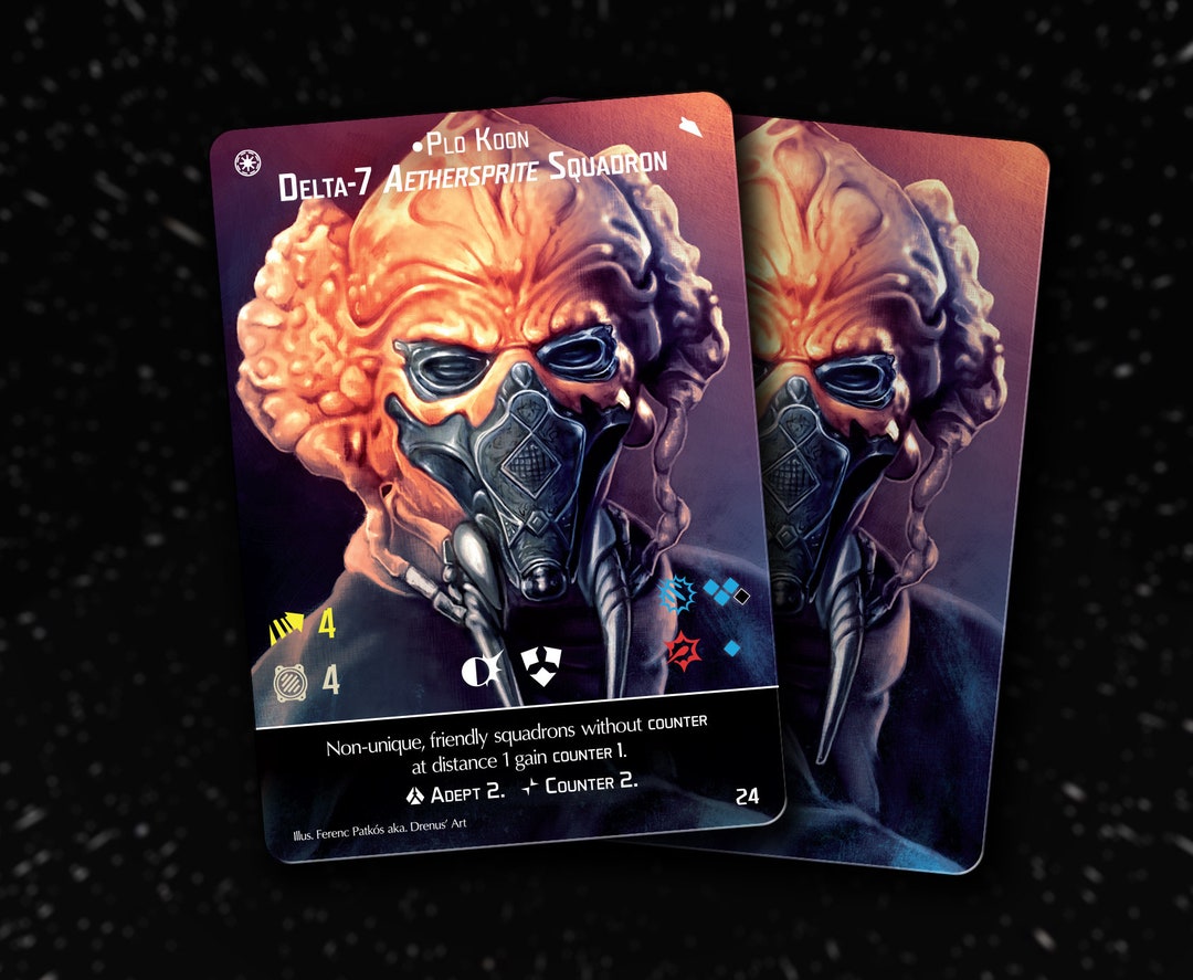 Delta-7 Aethersprite Squadron (plo Koon) - Armada - Custom Alt Card - Etsy