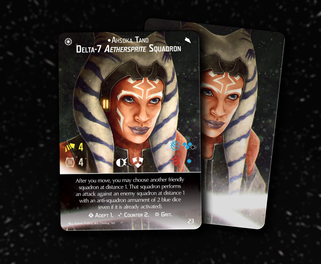 Delta-7 Aethersprite Squadron ashoka Tano Armada Custom Alt Card - Etsy