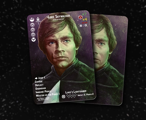 Luke Skywalker jedi Knight Legion Custom Alt Card | Etsy