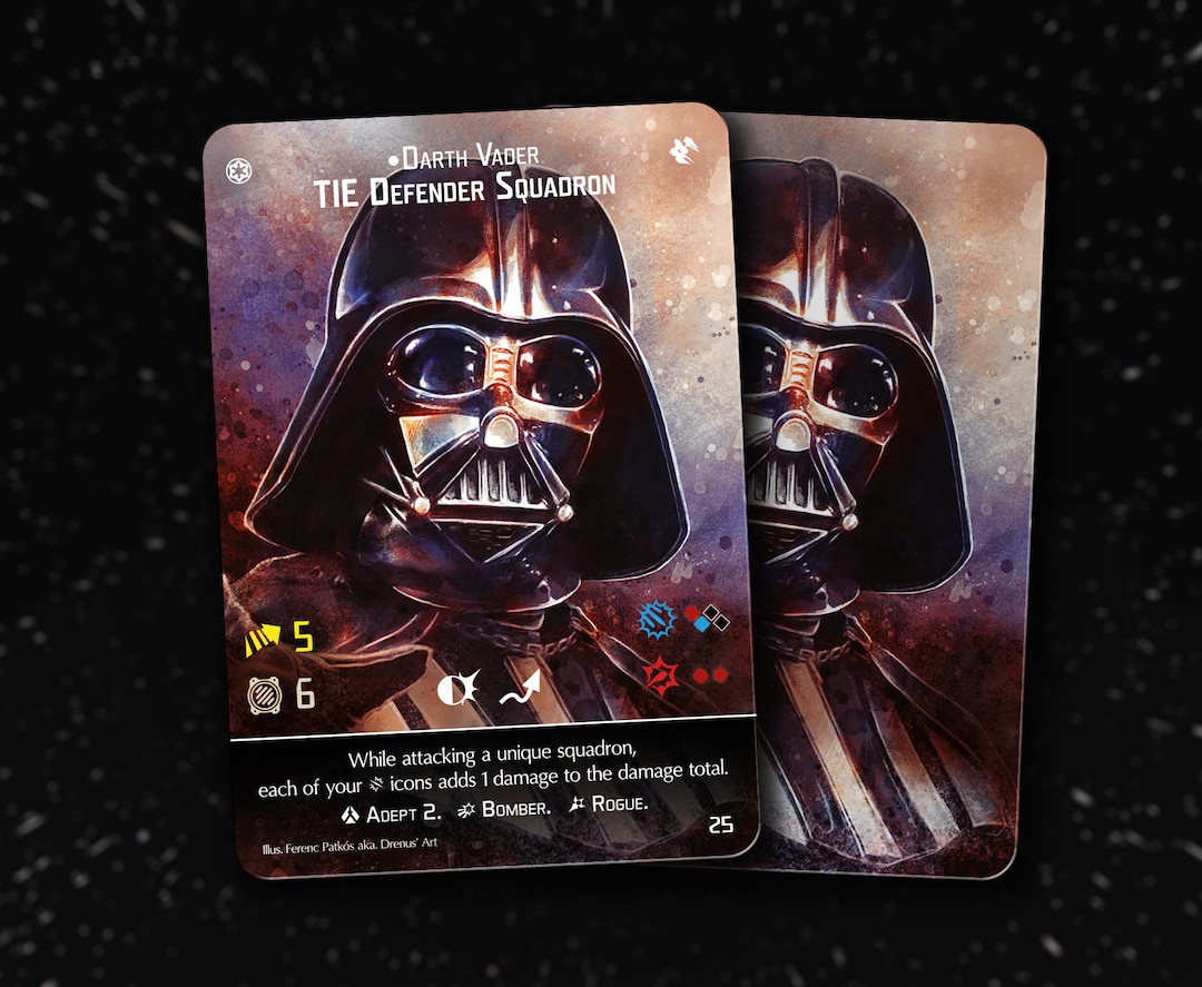 TIE Defender Squadron (darth Vader) - Armada - Custom Alt Card - Etsy