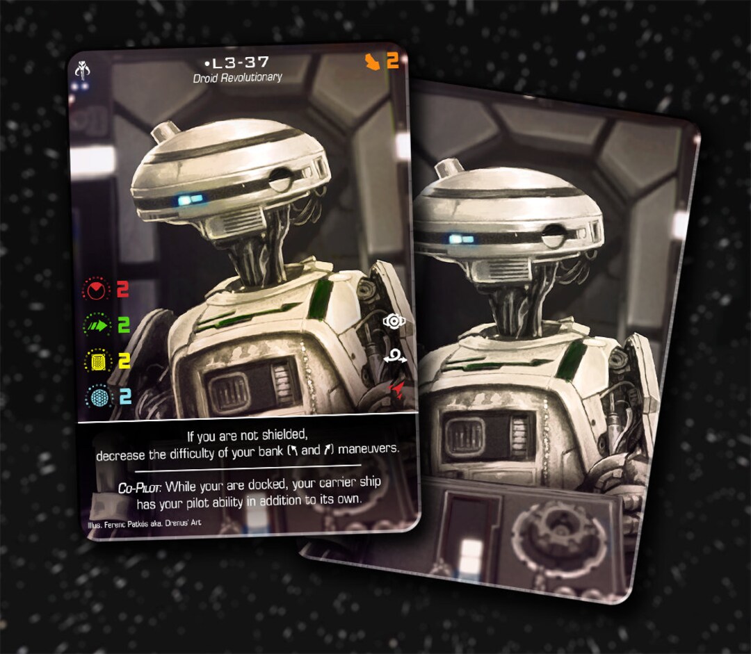 L3-37 (escape Craft) - X-wing Second Edition - Custom Alt Card - Etsy