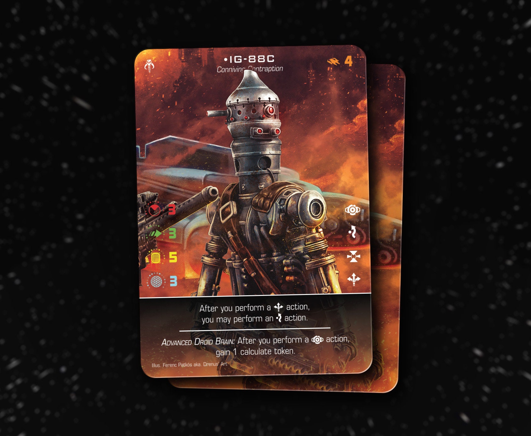 IG-88C aggressor Assault Fighter X-wing Second Edition | Etsy