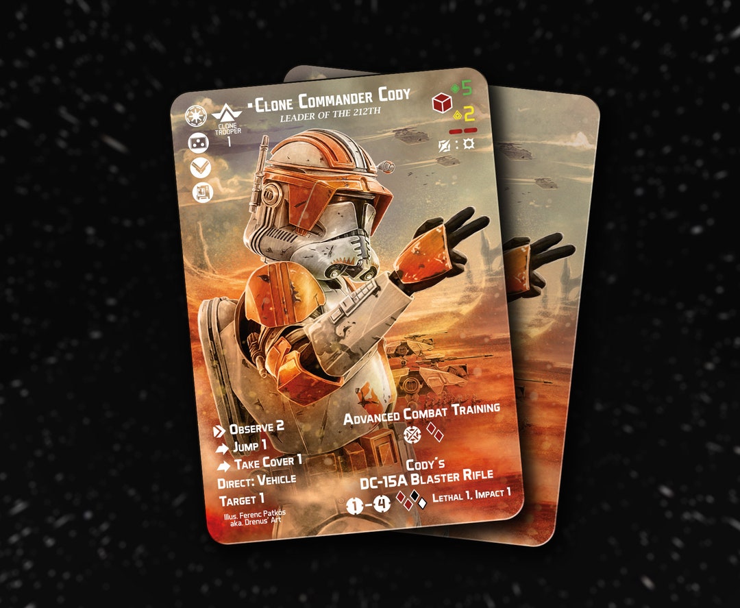 Clone Commander Cody leader of the 212th Legion Custom Alt Card - Etsy