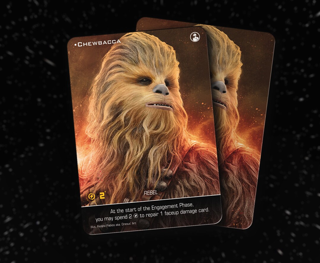 Chewbacca rebel X-wing Second Edition Upgrade Custom Alt Card - Etsy