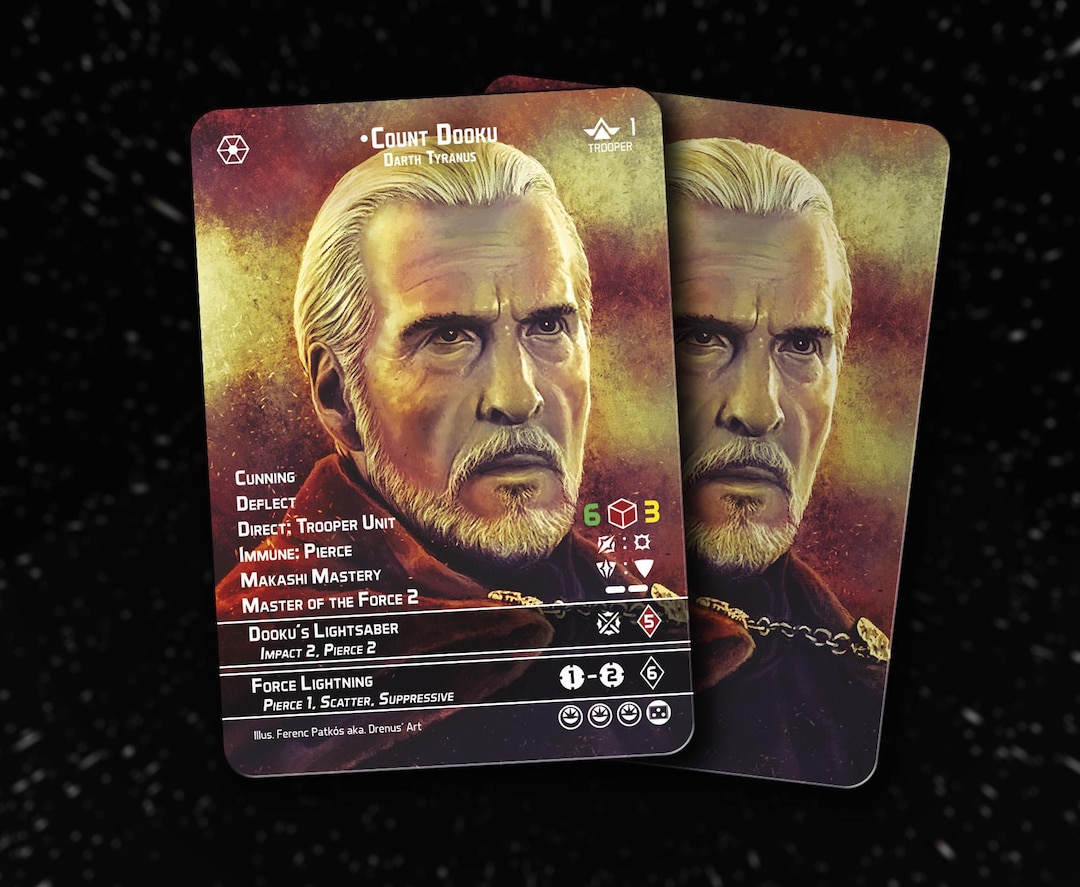 Count Dooku (darth Tyranus) - Legion 2.0 - Custom Alt Card - Etsy
