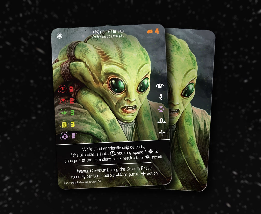 Kit Fisto (eta-2 Actis) - X-wing Second Edition - Custom Alt Card - Etsy