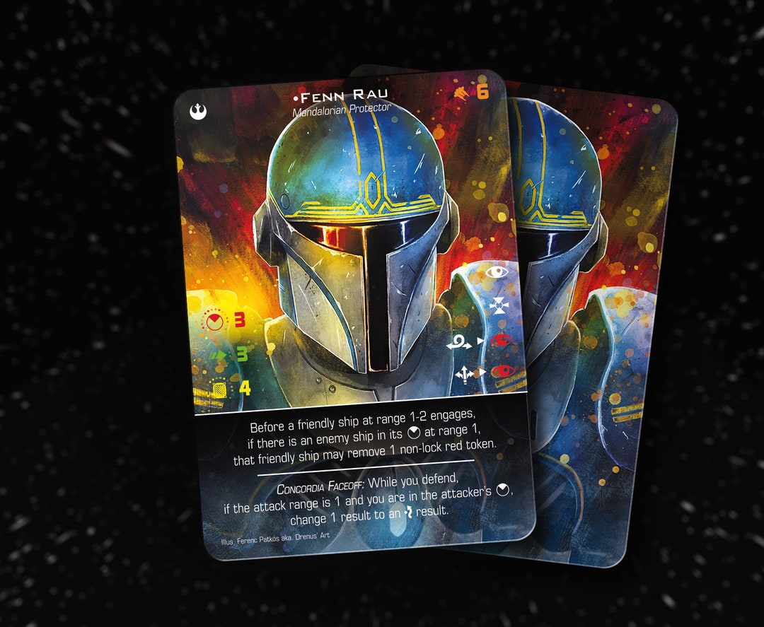 Fenn Rau Rebel fang Fighter X-wing Second Edition Custom Alt Card ...