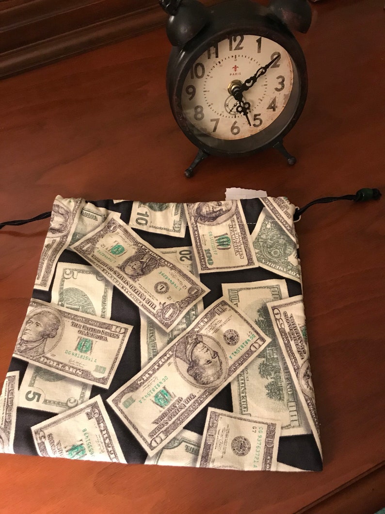 100 Dollar Bill Small Cloth Draw String Pouch Purse For, Jewelry, Gifts ...