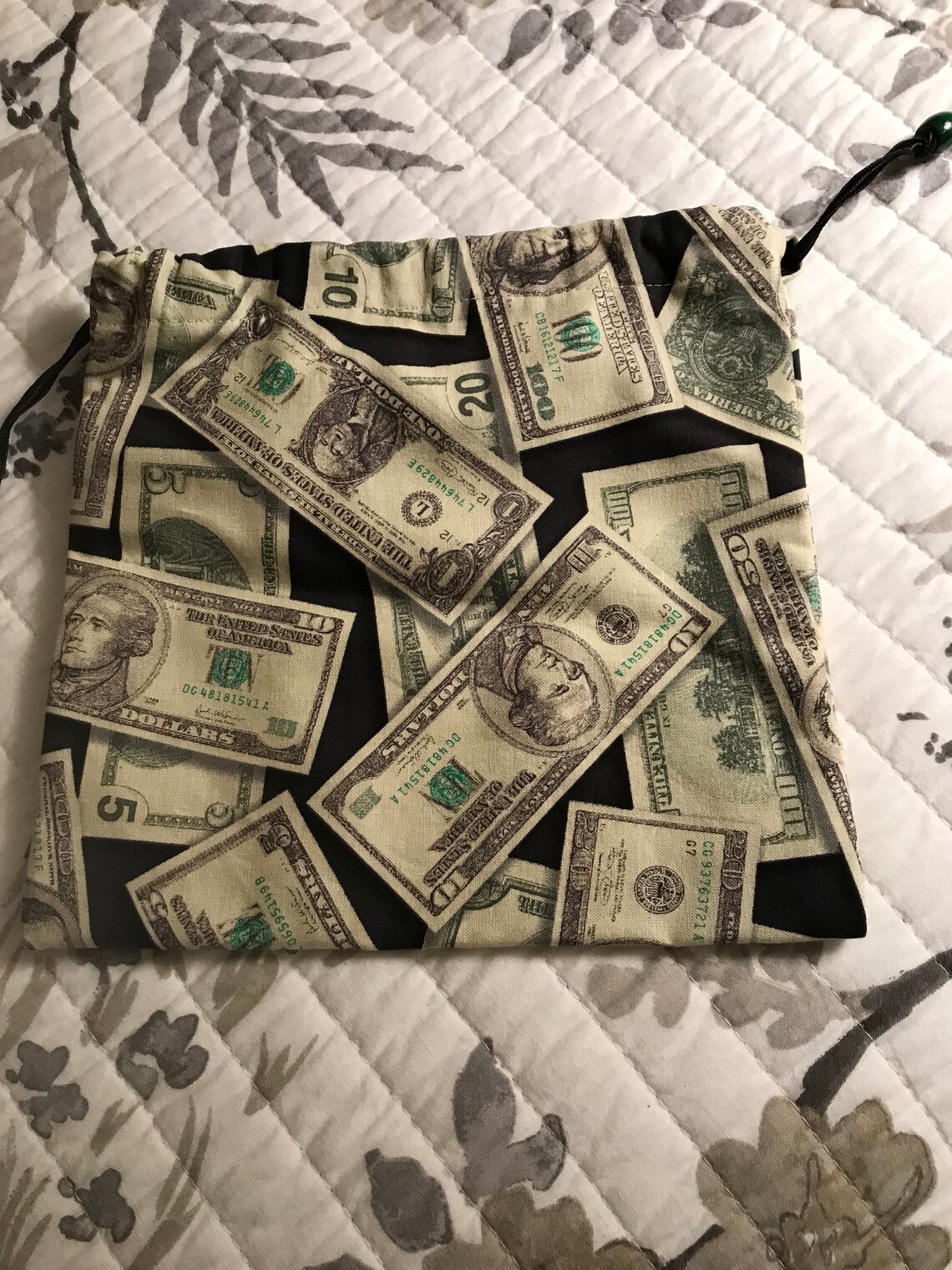 Money Print Drawstring Pouch: Novelty Gift Bag - Etsy