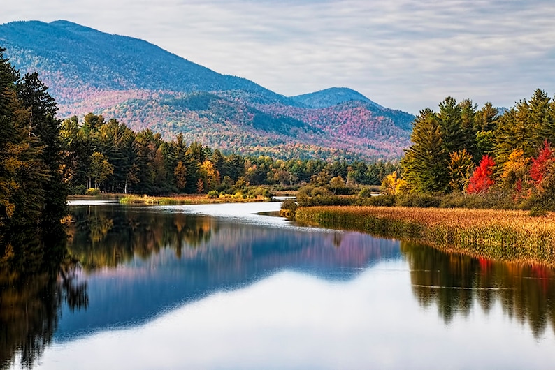 Autumn Print, Lake Placid Photo, Adirondack Mountains, Adirondack Decor ... Autumn Print, Lake Placid Photo, Adirondack Mountains, Adirondack Decor ...