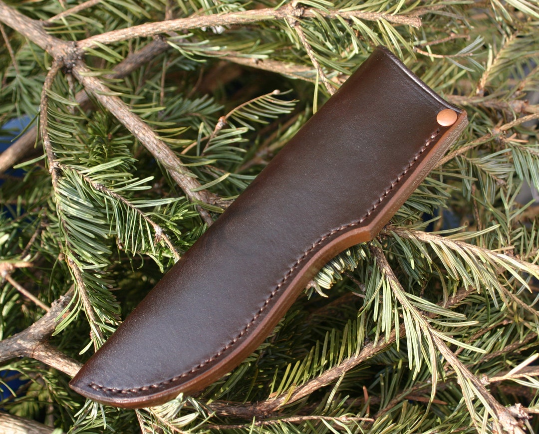 Left Handed Knife Sheath Brown Leather Brand New Handcrafted Knife ...