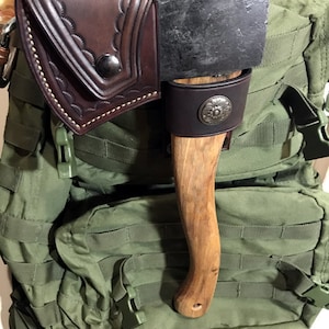 Axe and Hatchet Loop With Molle Attachment / Durable Leather Axe Holder ...