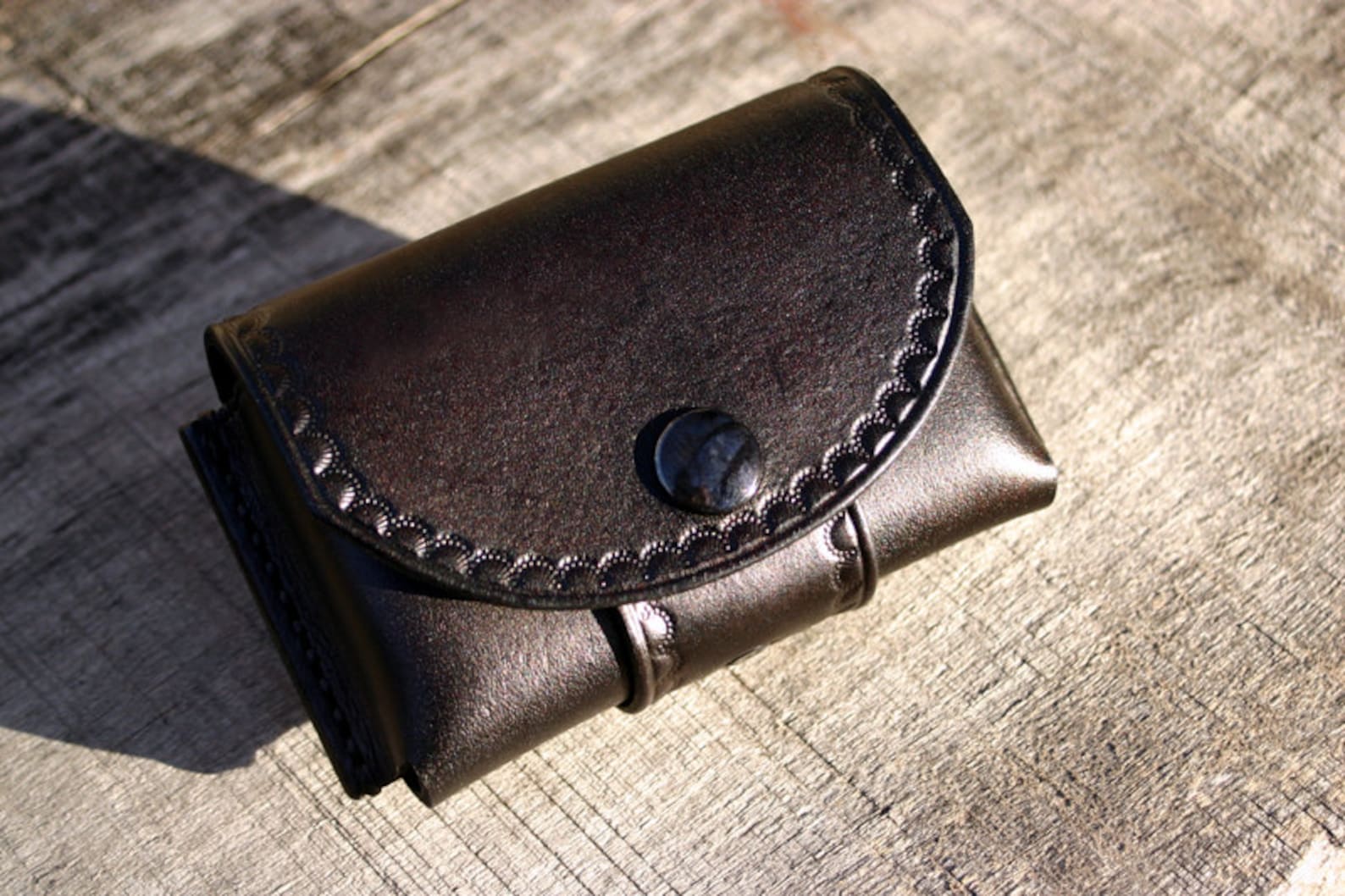 Black Leather Belt Pouch at Marsha Shain blog