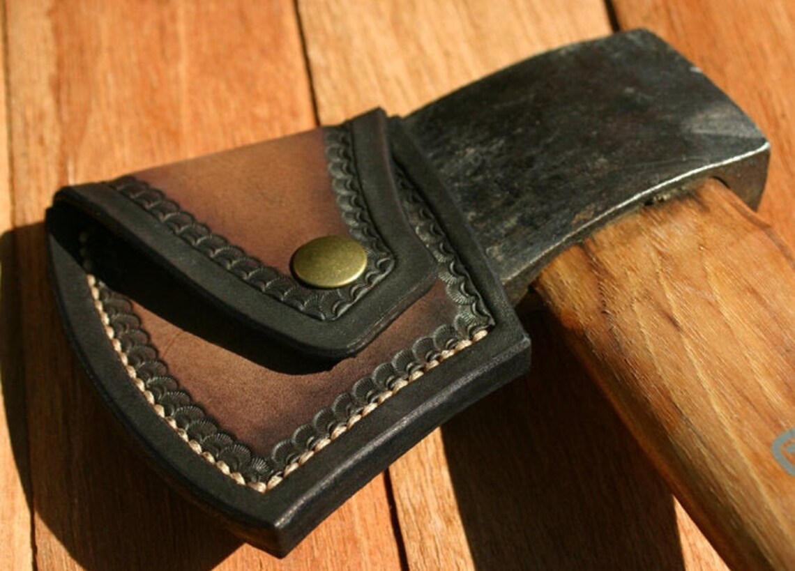 Brown Leather Axe Sheath / Universal Fit Will Custom Size to - Etsy