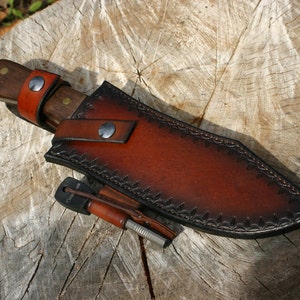 Custom Tooled Leather Knife Sheath for Condor Hudson Bay Knife ...
