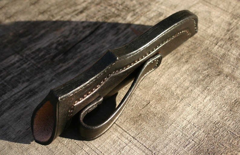 Black Leather Knife Sheath / Black Leather Bushcraft Custom Knife ...