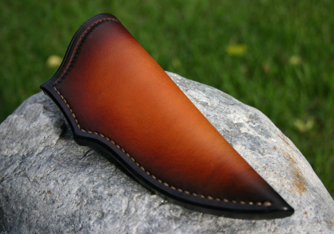 Brown Leather Knife Sheath Western Look / Quality Thick - Etsy