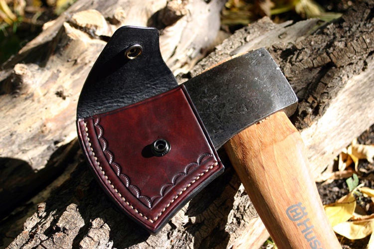 Leather Axe Sheath / Universal Fit Will Custom Size to Any Axe - Etsy