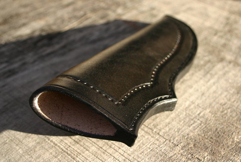 Black Leather Knife Sheath / Black Leather Bushcraft Custom Knife ...