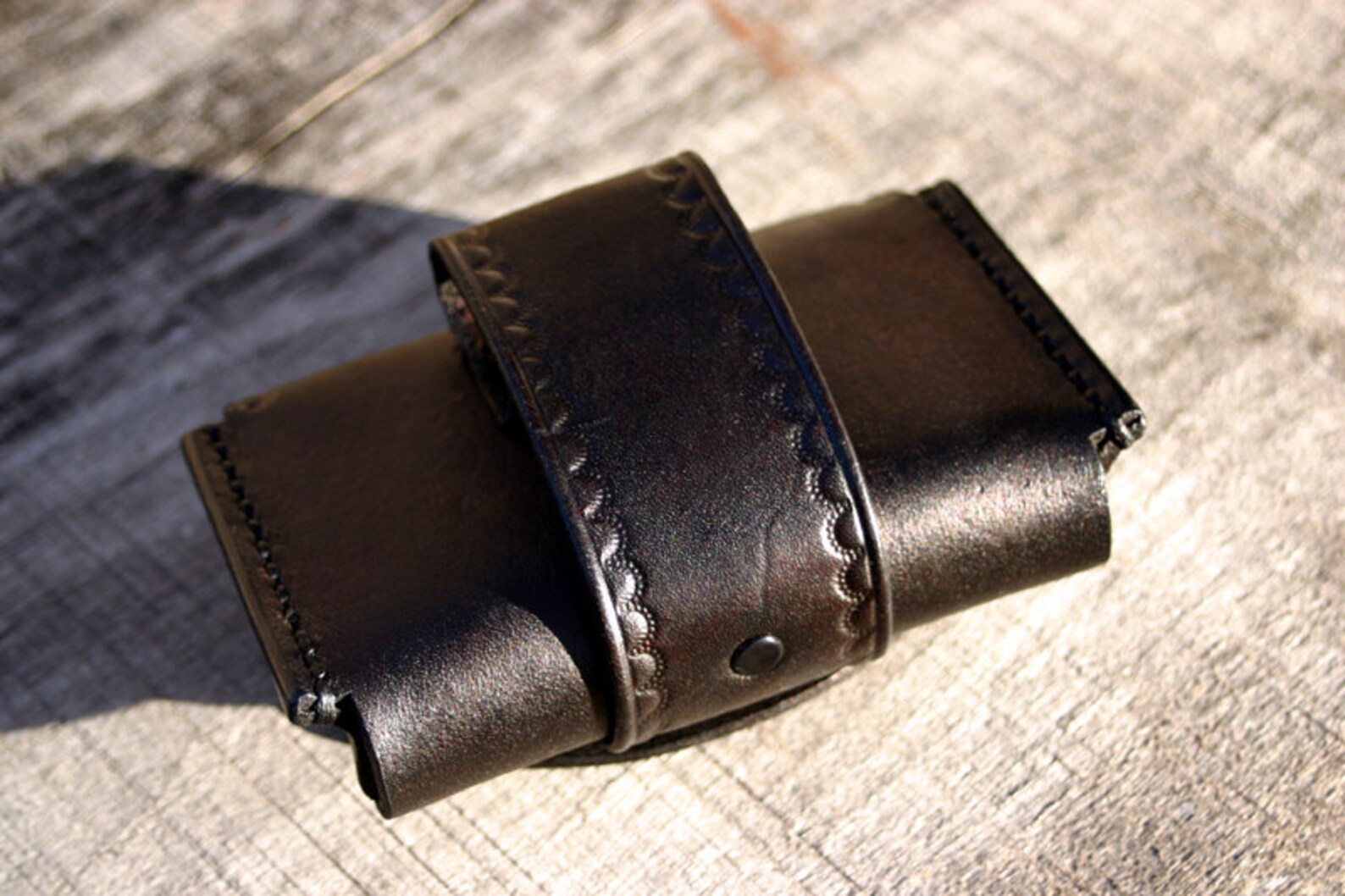 Black Leather Belt Pouch / Altoids Tin Pouch Bushcraft / Bushcraft ...