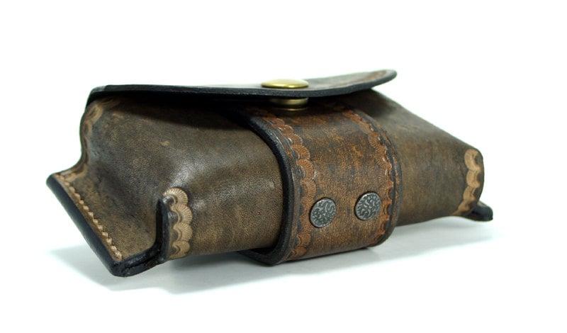 Brown Leather Bushcraft Pouch / Altoids Tin Pouch / Belt Pouch for ...