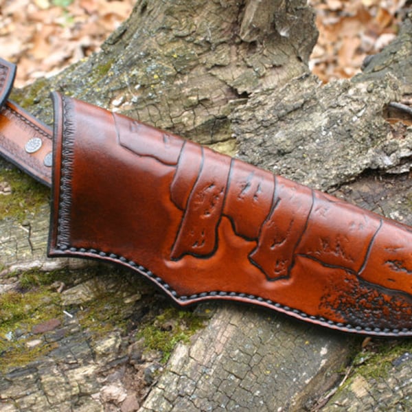 Bushcraft Leather Knife Sheath - Etsy