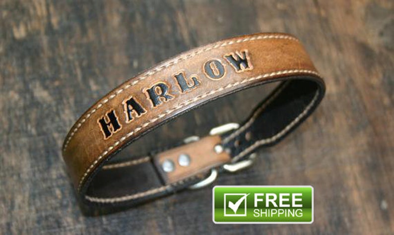 Personalized Leather Dog Collar | Custom Leather Dog Collar ...