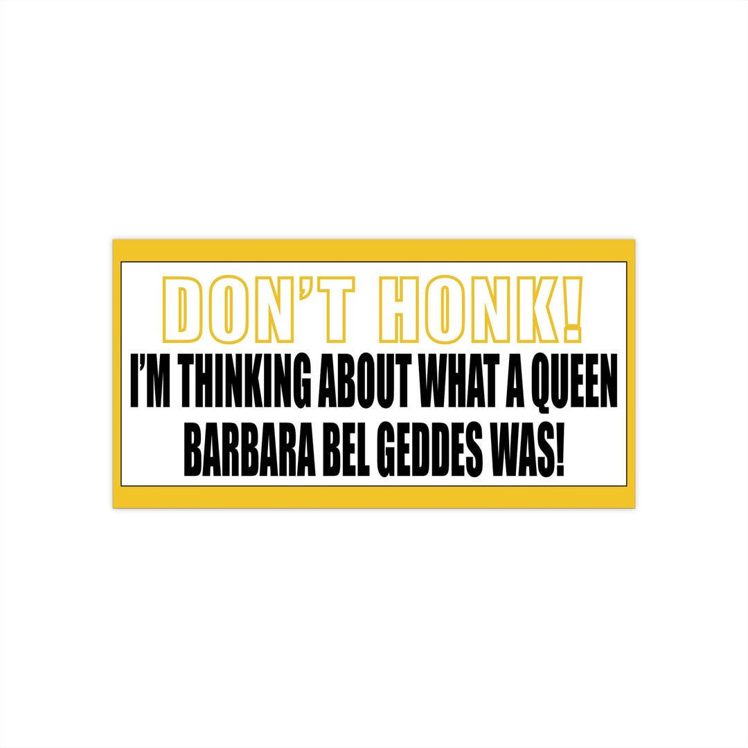 DALLAS "queen Barbara Bel Geddes" Bumper Sticker - Etsy
