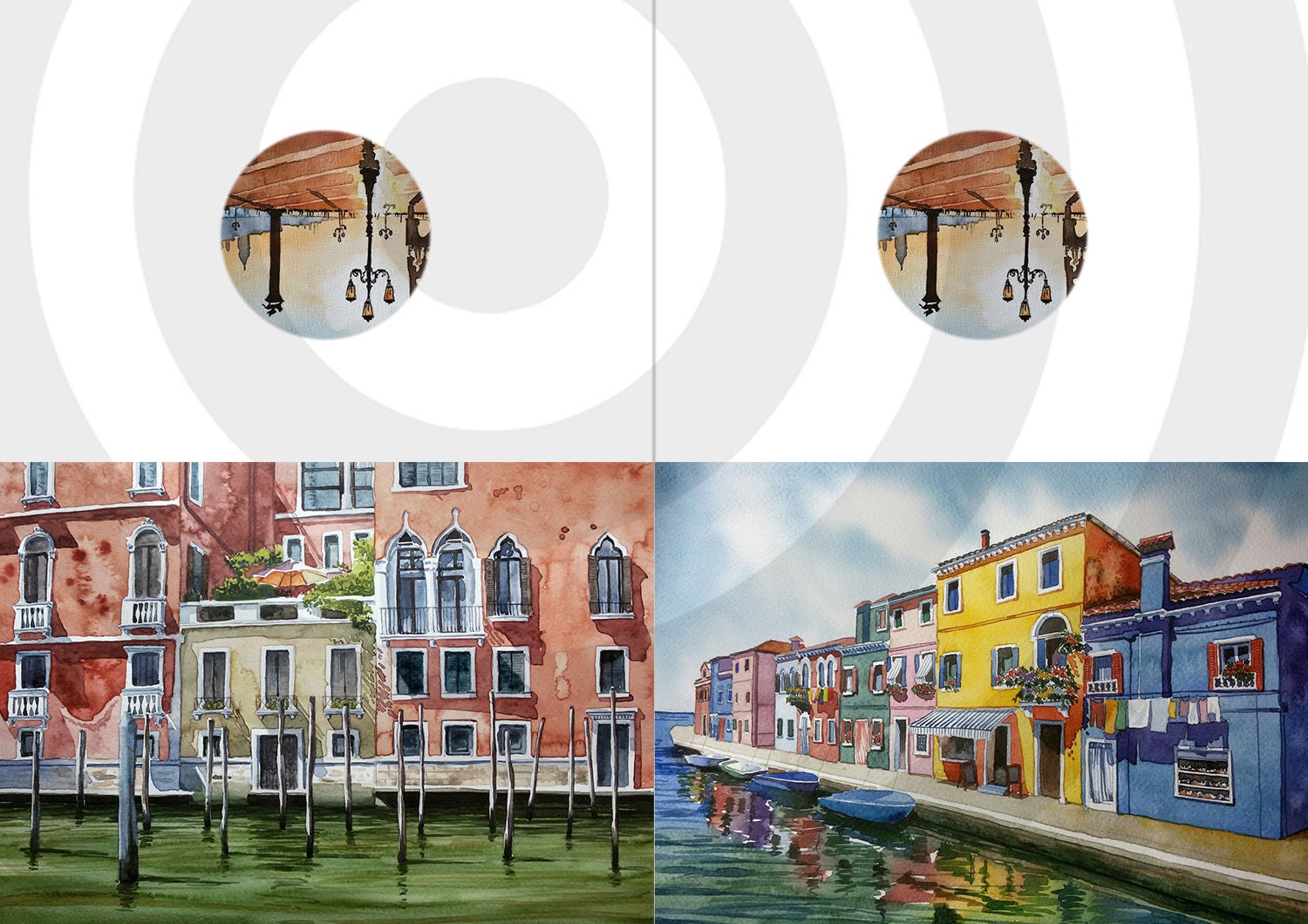 PRINTABLE Hand Painted Original Watercolor Italy Themed | Etsy