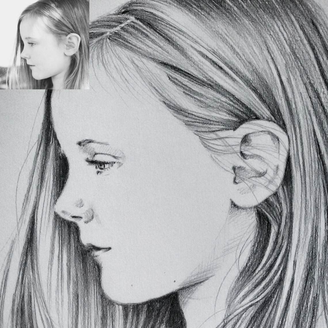 Custom Portrait Drawing Portrait Drawing Pencil Portrait - Etsy