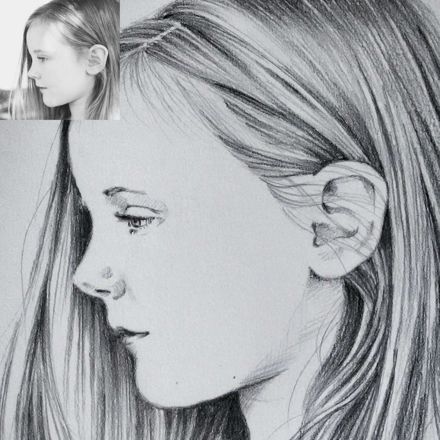 Custom Portrait Drawing Portrait Drawing Pencil Portrait - Etsy