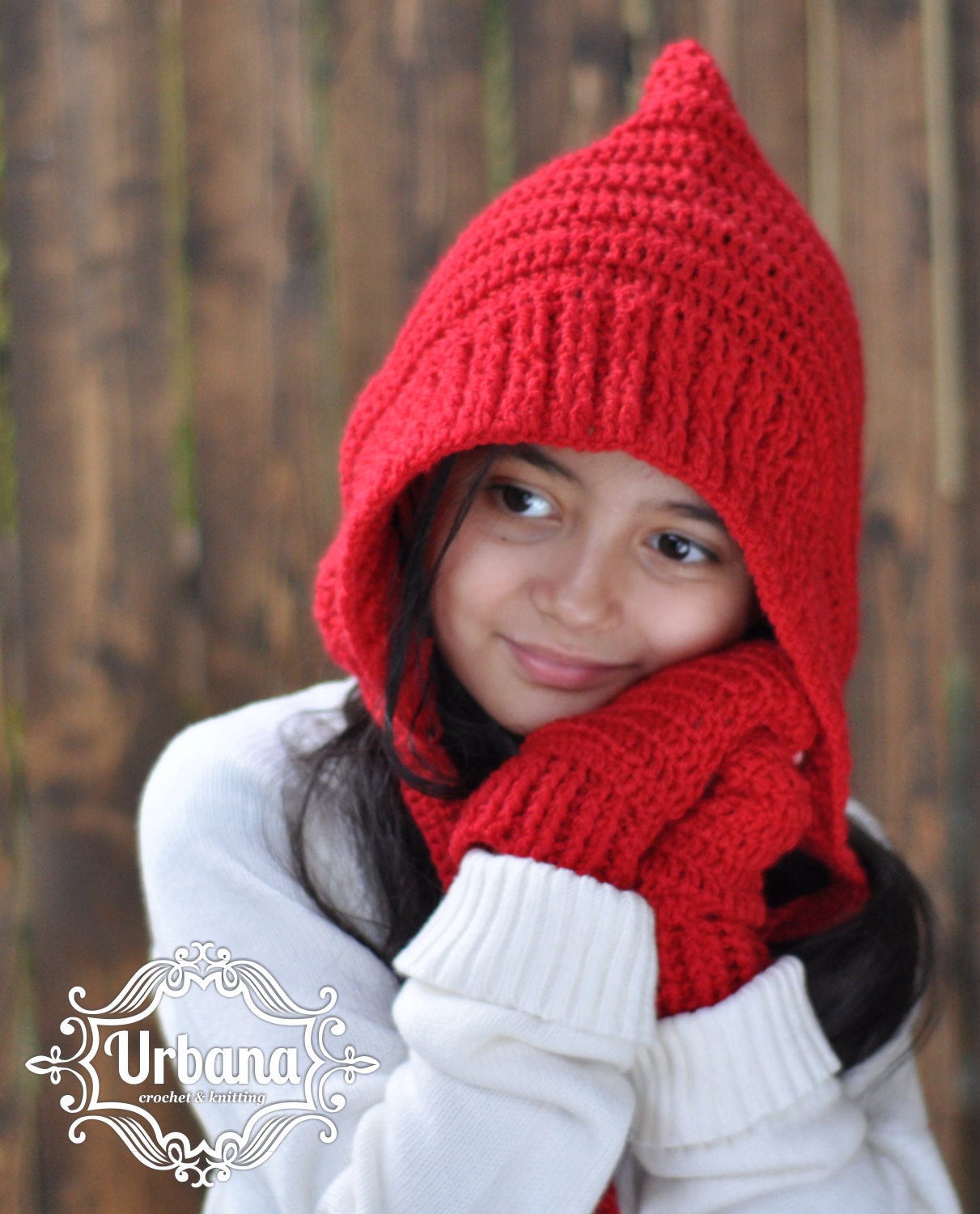 CROCHET PIXIE PATTERN - Easy Pixie and Mittens Set, Crochet Pattern ...