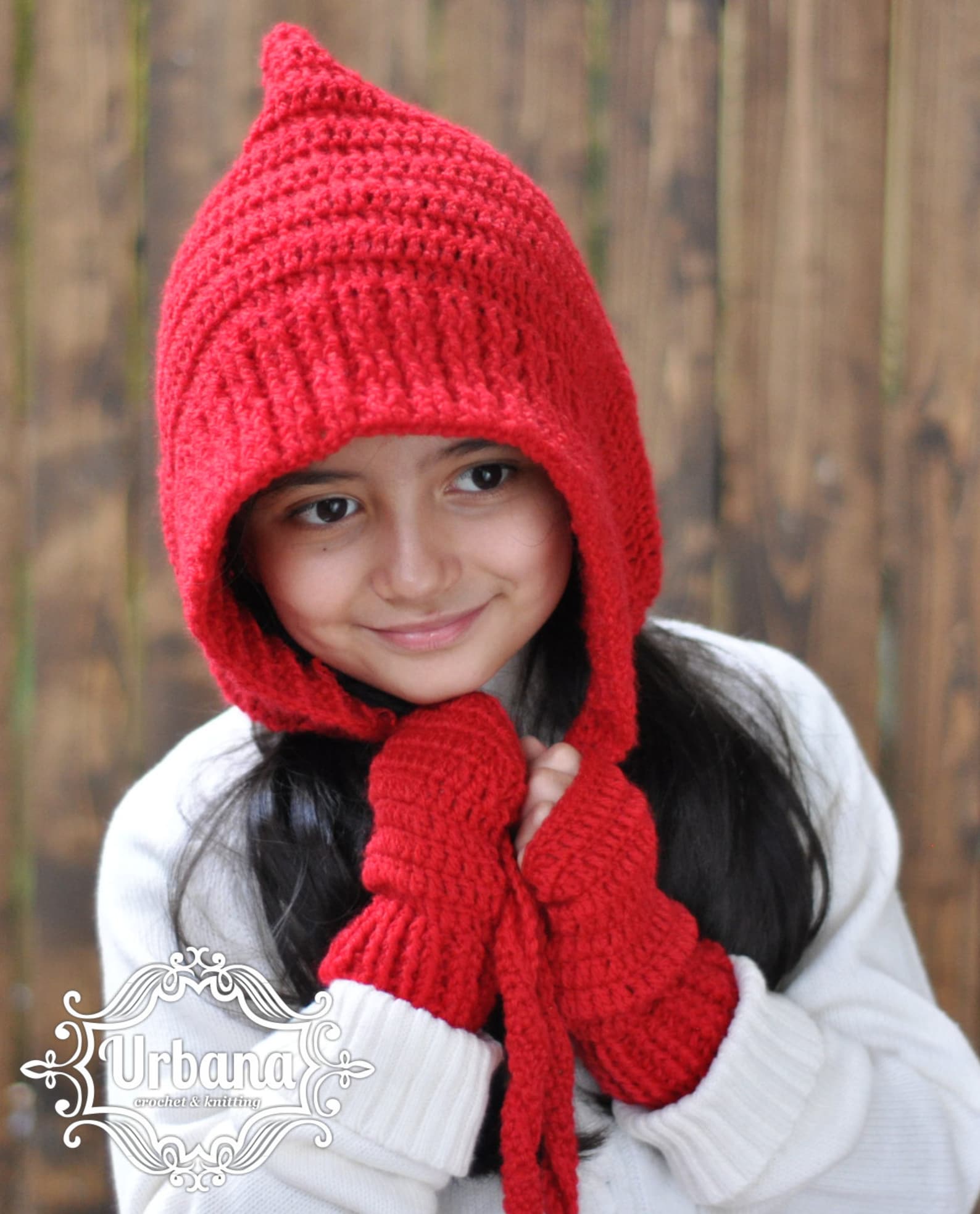 CROCHET PIXIE PATTERN - Easy Pixie and Mittens Set, Crochet Pattern ...