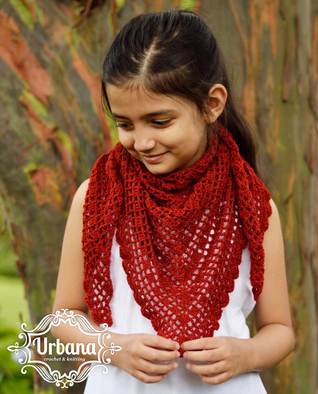 CROCHET SHAWL Pattern, Terracota Shawl, Fall Scarf Crochet Pattern ...