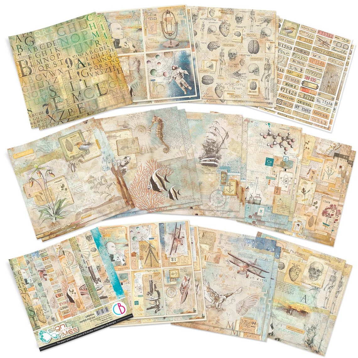 SIGN of the TIME Patterns and Solids 6x6 by Ciao Bella - Etsy