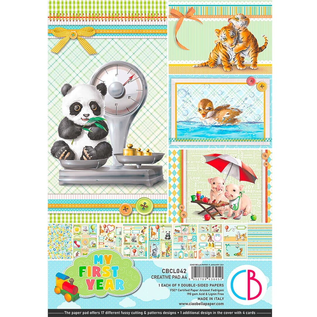 MY FIRST YEAR Collection A4 Scrapbooking Creative Pad by Ciao Bella - Etsy