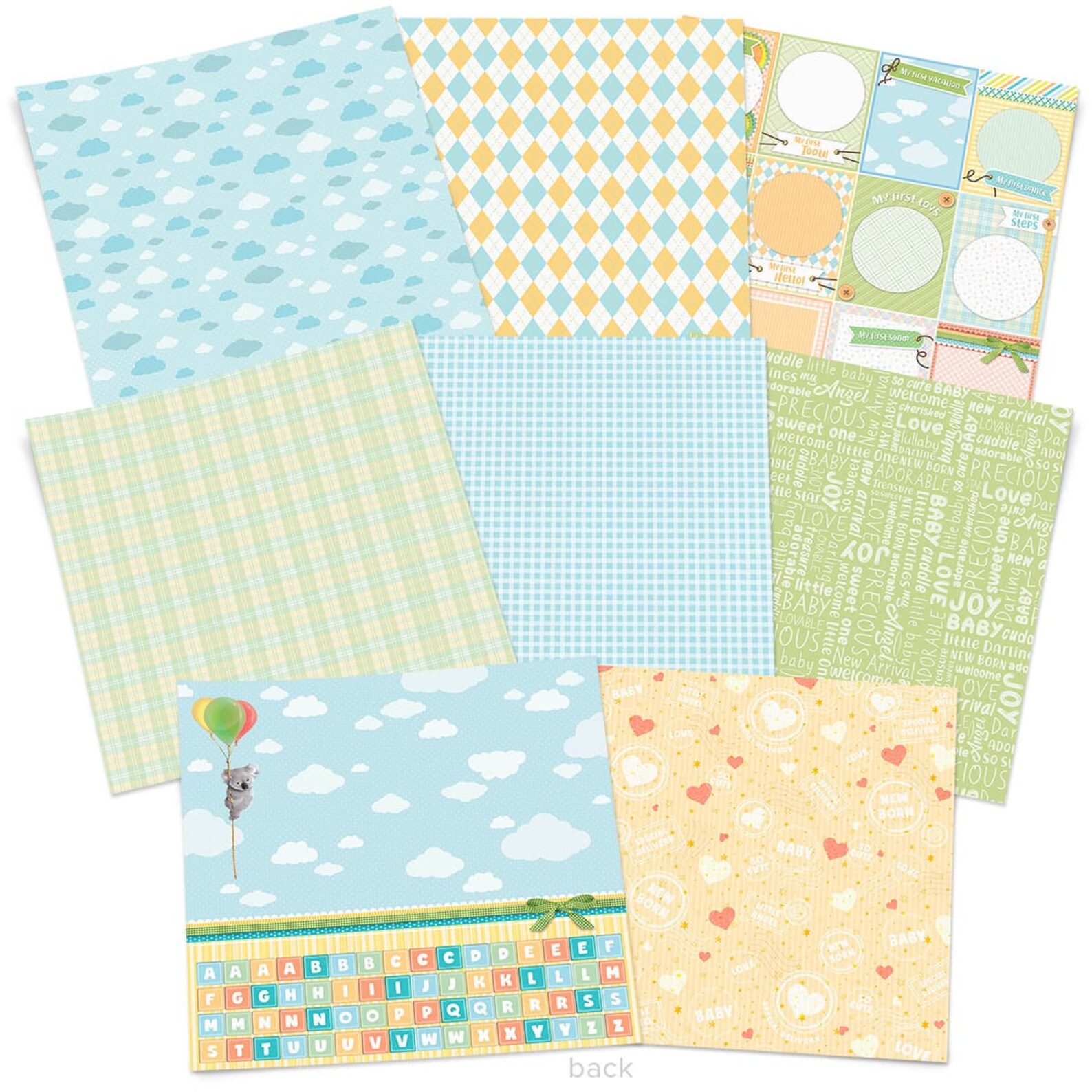 MY FIRST YEAR Patterns and Solids 12x12 by Ciao Bella - Etsy
