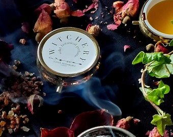 Refillable Natural Solid Perfume in Brass Compact With Smokey Quartz ...